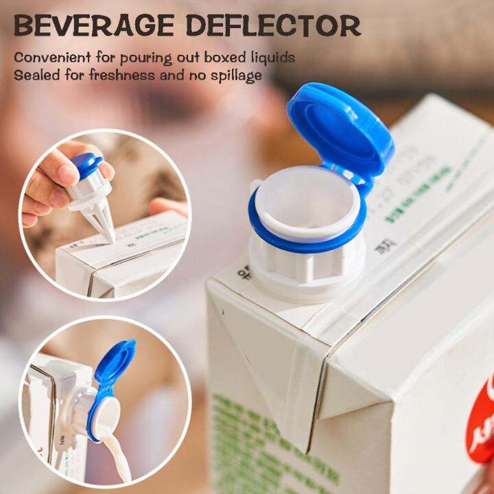 Juice Milk Carton Extended Spout Wide Mout Drink Deflector With Lid Box ...