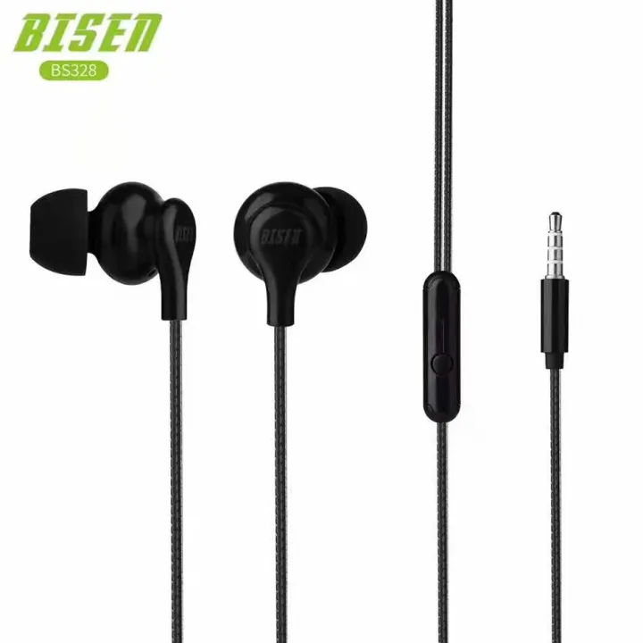 NEW BISEN BS328 Super Bass Headset Sport Wired Earphones Headphones ...