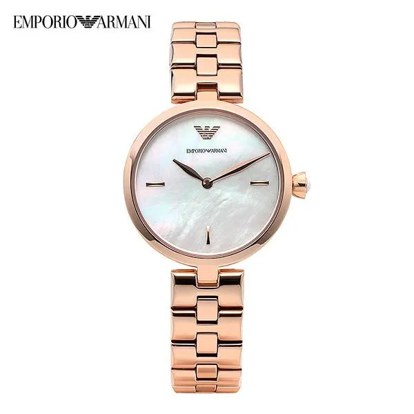 นาฬิกาข้อมือผู้หญิง ARMANI Mother of Pearl Dial Rose Gold Tone ...