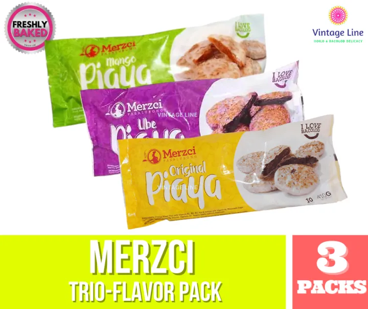 MERZCI PASALUBONG Trio-Flavor Piaya 10pcs (3 ASSORTED PACKS) | merzci ...