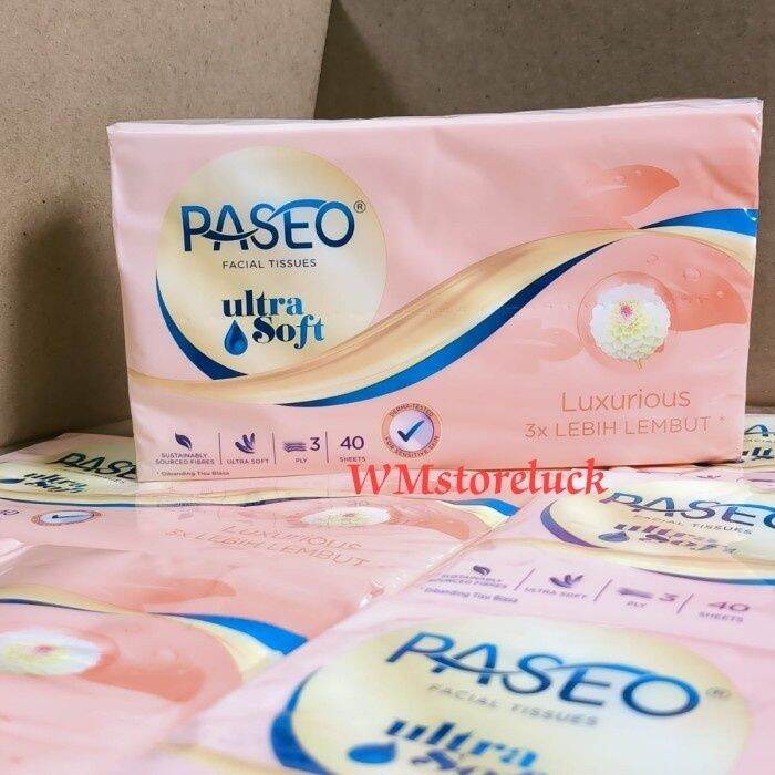 Paseo Facial Tissue Ultra Soft | tisue ultrasoft travel pack 40s ...