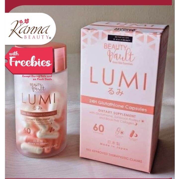 Lumi 24H Glutathione Capsules by Beauty Vault (60 capsules) | Lazada PH
