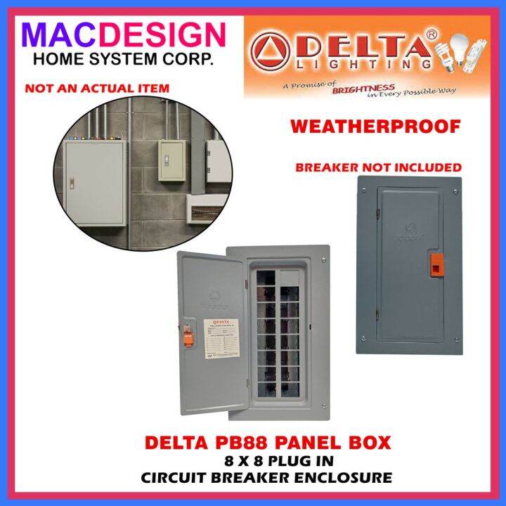 ♙Delta Panel Box Plug-In Circuit Breaker Enclosure Branches 14, 12, 10 ...