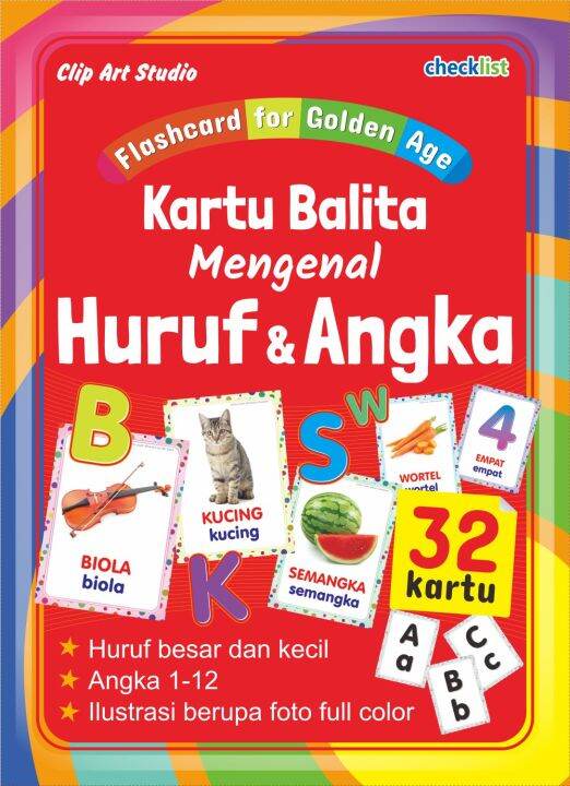 Flashcard Golden Age Kartu Balita Mengenal Huruf dan Angka Full Color ...
