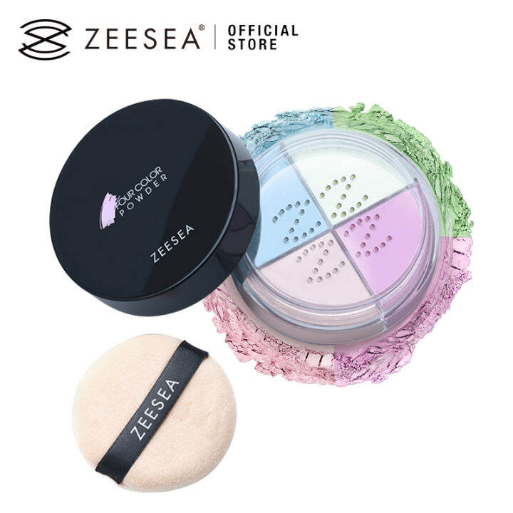 ZEESEA 4 Colors Loose Powder makeup powder Waterproof Oil Control Long Lasting Even Skin Tone ...