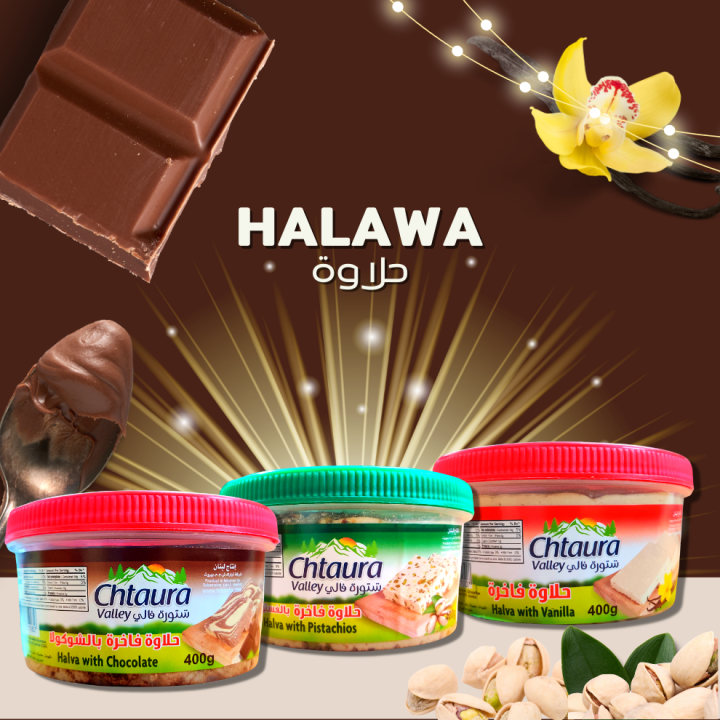 Chtaura Valley Halawa Halva Chocolate, Halva Pistachios, Halva Vanilla ...