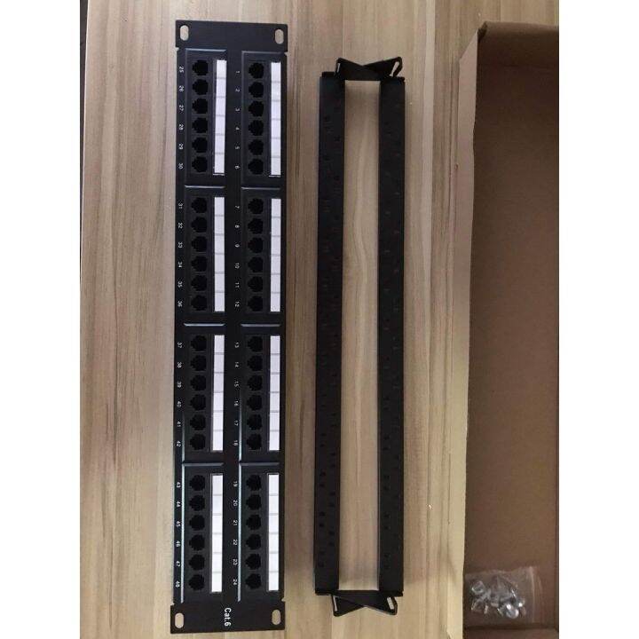 48 Ports Patch Panel CAT6 UTP All-metal Rack Mount Suitable for Cat 6 ...