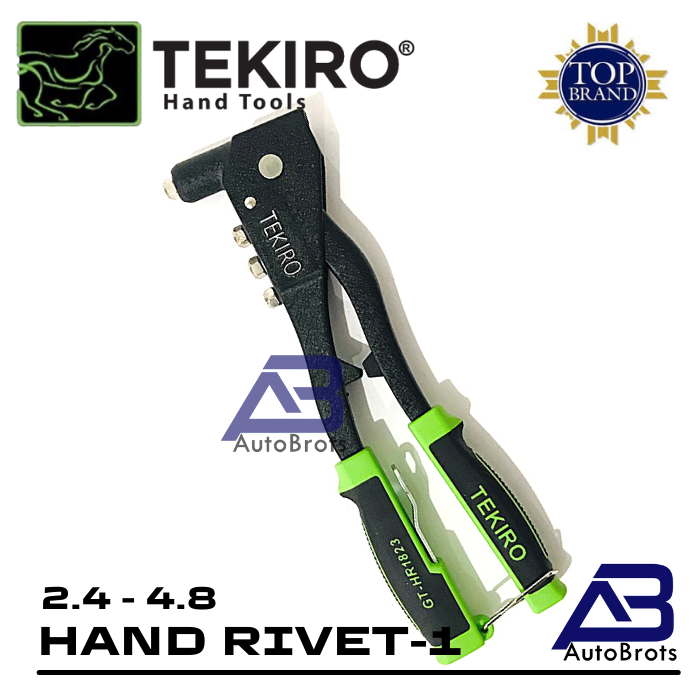 TEKIRO Hand Riveter -1 Pliers 2.4 - 4.8mm / Tang Rivet - 1 Hitam ...
