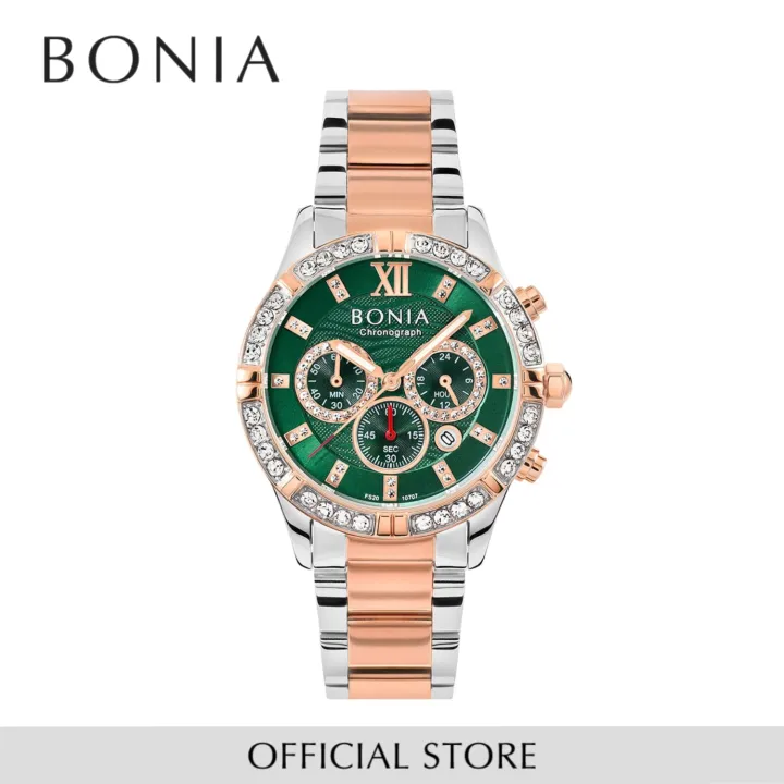 Bonia Women Watch Chronograph BNB10707-2693C (Free Gift) | Lazada