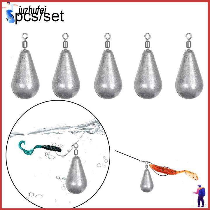 JUZHUFEI 5PCS 5g/7g/10g/14g/20g Split Weights น้ำหนักเพิ่มเติม Line Sinkers Hook Connector ...