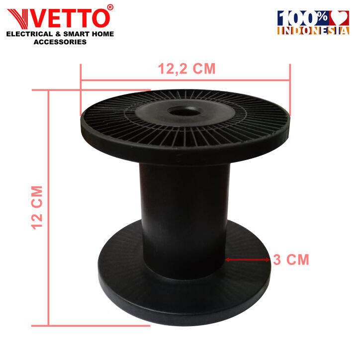 Klosan Bobin / Plastik Rollan Gulungan Kabel Kawat - Besar - Hitam ...