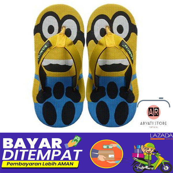 Sancu Sandal Sendal Lucu Karakter Minion untuk Anak dan Dewasa | Lazada ...