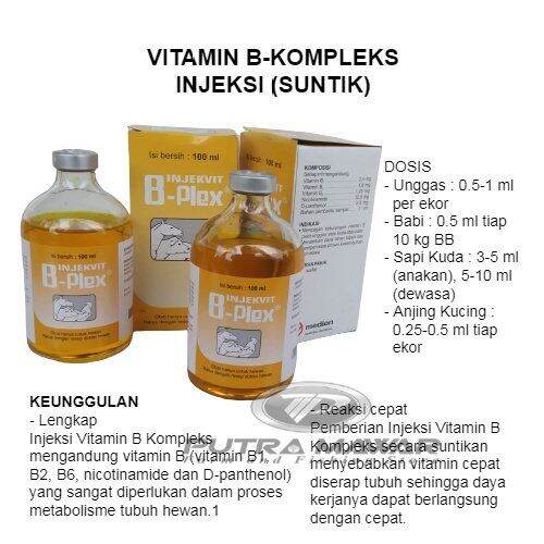 Vitamin B Complex 100ml Injeksi Hewan Ternak Atau B-Kompleks Obat ...