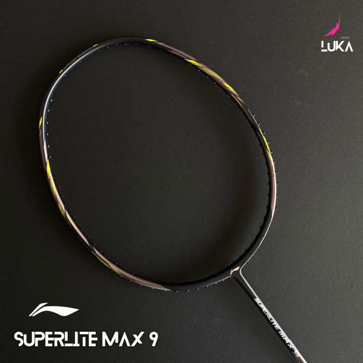 Li-Ning Racket Superlite Max 9 ( Grey/Green) 4U Original by Li-Ning ...