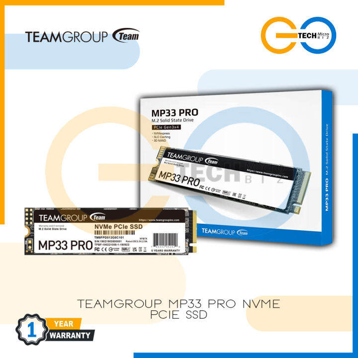 Teamgroup MP33 PRO M.2 Nvme 512gb / 1Tb PCIe Solid State Drive SSD ...