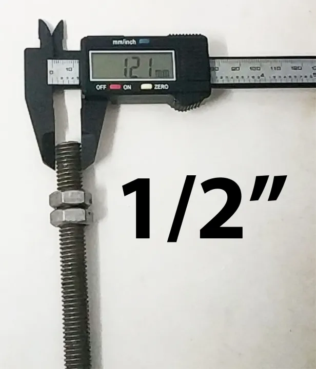 BI THREADED ROD 1/2" X 1/2 METERS WITH 2 PIECES NUT | Lazada PH