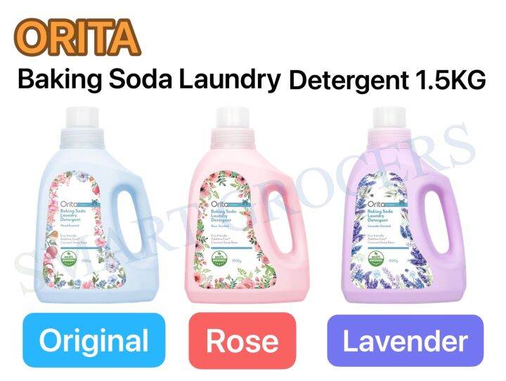 ORITA Baking Soda Liquid Detergent 1.5KG (Original Floral / Rose ...