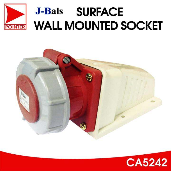 J-Bals Industrial Surface / Wall Mounted Socket IP67, 415V / 3P + E (4 ...