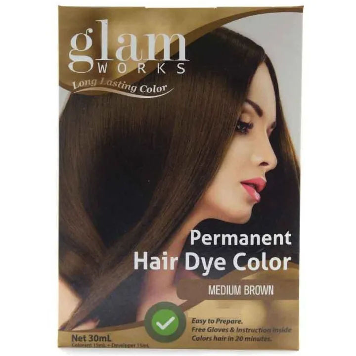 Glam Works Permanent Hair Dye 30ml - All Colors Available | Lazada PH