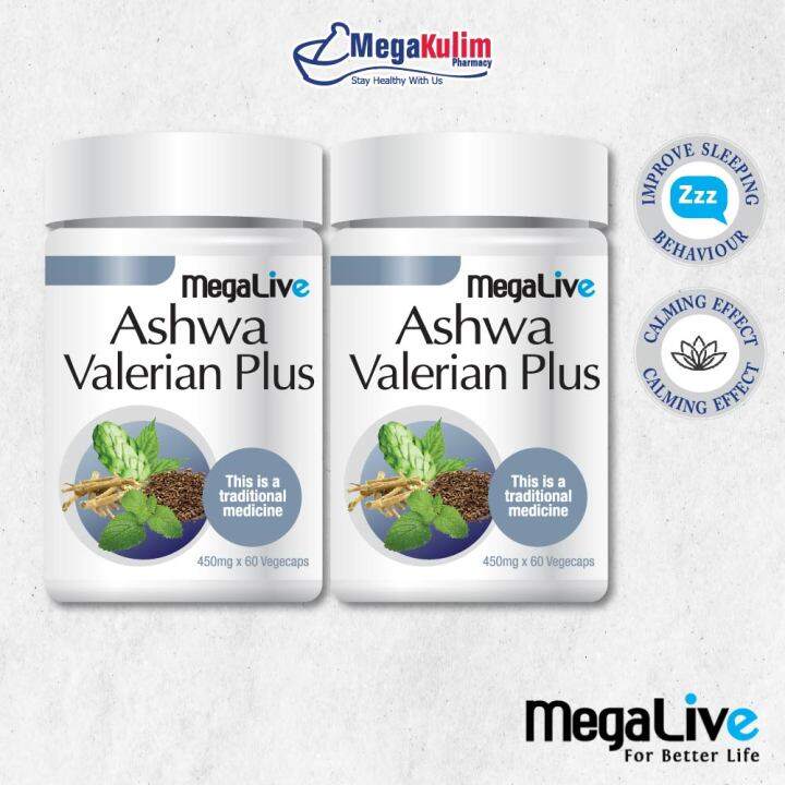 MegaLive Ashwa Valerian Plus (2 x 60's) | Lazada