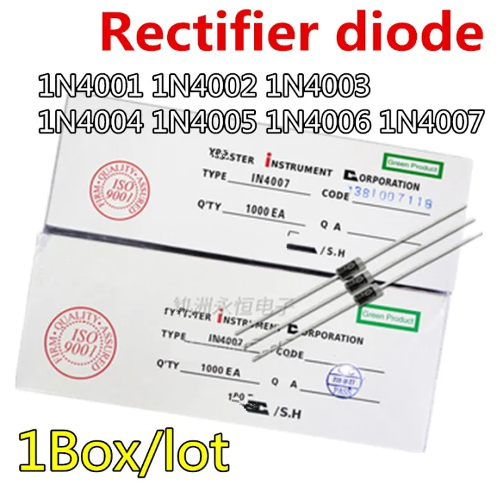 1Box/lot=1000pcs 1N4001 1N4002 1N4003 1N4004 1N4005 1N4006 1N4007 DO 41 ...