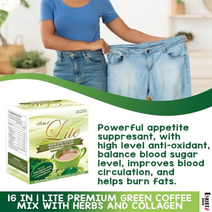 LITE PREMIUM GREEN COFFEE MIX 16 in 1 LITE COFFEE | Lazada PH