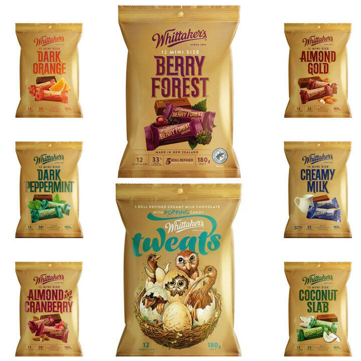 Whittaker's Mini Chocolate [ Tweats / Almond Gold / Creamy Milk ...