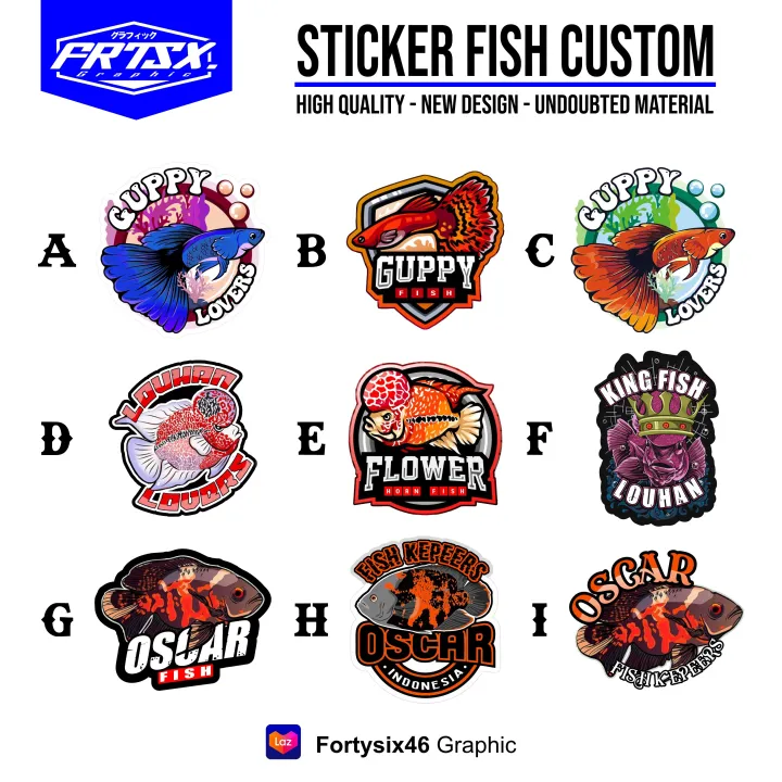 STICKER KECIL GUPPY | STICKER KECIL LOUHAN | STICKER KECIL OSCAR ...