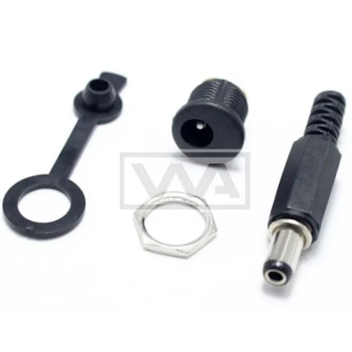 3 sets 5.5x2.1mm DC power connector male female dc socket jack + short ...