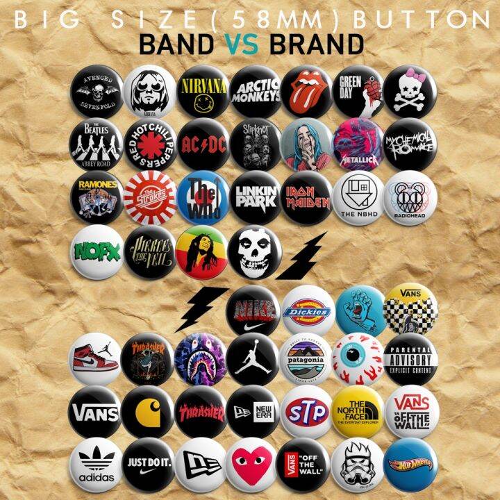 Big 58mm on Badge Band VS Brand {No Minimum Order} | Lazada