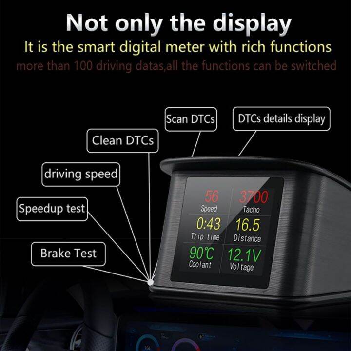 Meter Obd 2 Hud Display OBD2 Led Digital dashboard Windscreen head up ...