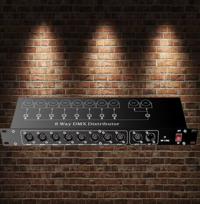 Professional DMX Controller Splitter Lights Signal Amplifier Splitter 8 ...