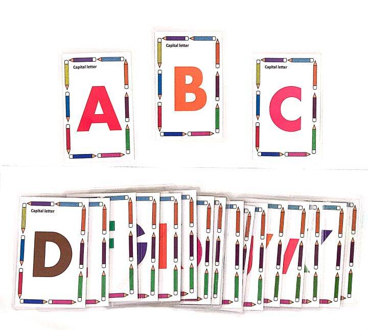 Laminated Flash cards Alphabet Letters 26 pcs. Laminated Flashcards ...