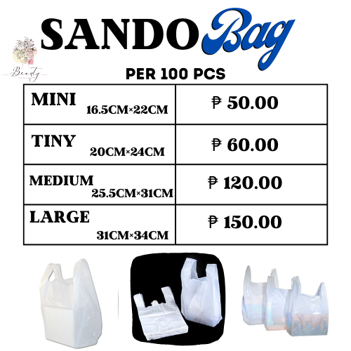 SANDO Plastic Bag with Different Sizes Available | Lazada PH