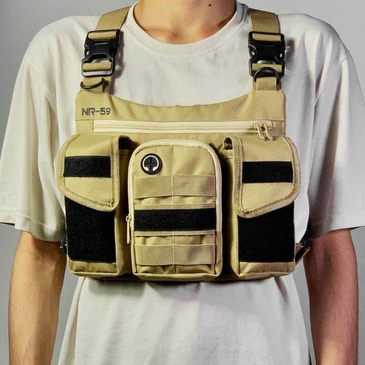 TAS DADA PRIA TERBARU / TAS DADA PRIA TERBARU CREAM VELCRO CHEST BAG NR ...