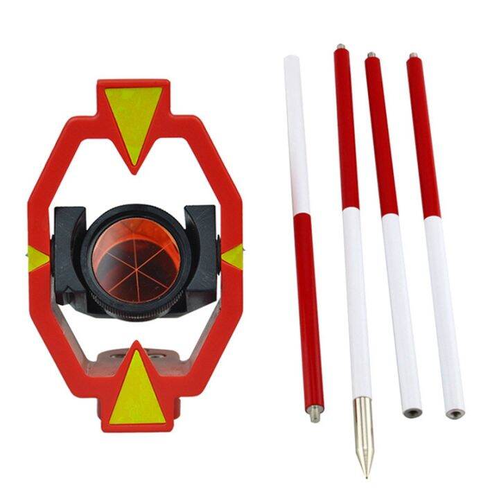 Mini Prism Surveying Instrument Prism Kit W/4 POLES +17.5mm for Leica ...