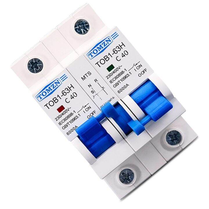 TOMZN MTS Dual Power Manual Transfer Switch Circuit Breaker MCB 50HZ ...