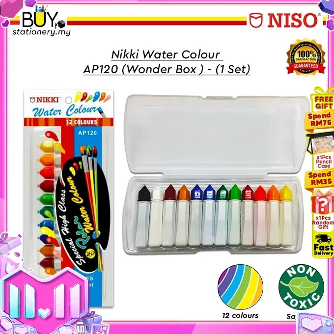 Nikki Polar Water Colour Set 12s AP120 (Wonder Box) -(BOX) [Spend RM70 ...