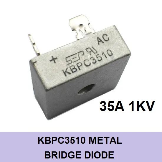 KBPC3510 35A 1000V 1KV Metal Bridge Rectifier Diodes Axial 35 Amp Full ...