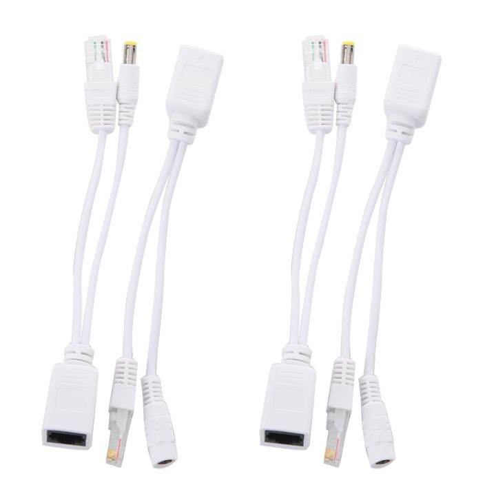 2X Passive Power Over Ethernet PoE Adapter Injector + Splitter Kit 5V ...