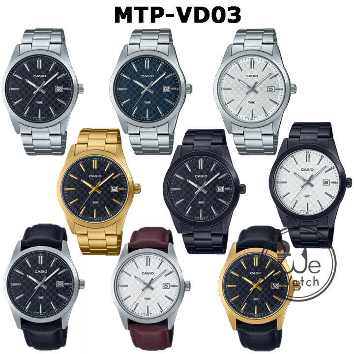 CASIO ของแท้ รุ่น MTP-VD03B MTP-VD03D MTP-VD03G MTP-VD03L นาฬิกาข้อมือ ...
