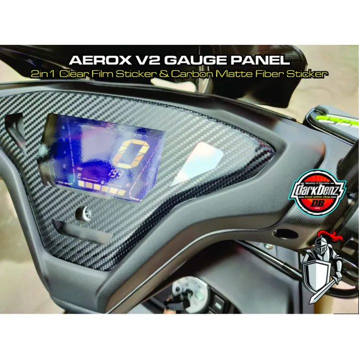 2in1 Clear Film Carbon Fiber Sticker for Gauge Panel Gas Panel Cover ...