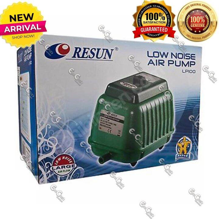 Resun Heavy Duty LP-100 Air Pump 100w (140Lmin) LP100 Pond, Aquarium ...