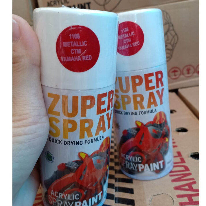 Pilok Pilox Zuper Spray Paint Warna 1108 Metallic Yamaha Red / Merah ...
