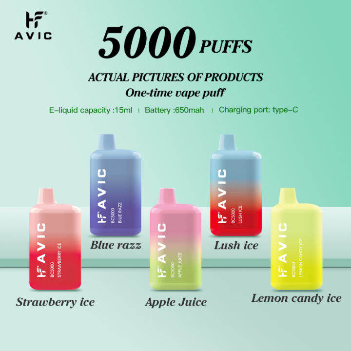 AVIC LFL Disposable vappe 5000 puffs Pod 2% Nic With Type c Charger ...