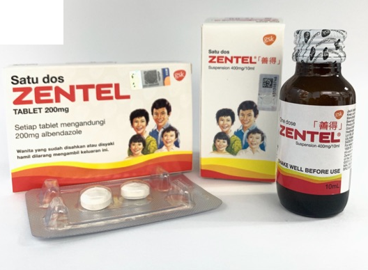 Zentel Chewable Tablets 2s / Zentel 10ml Suspension | Lazada