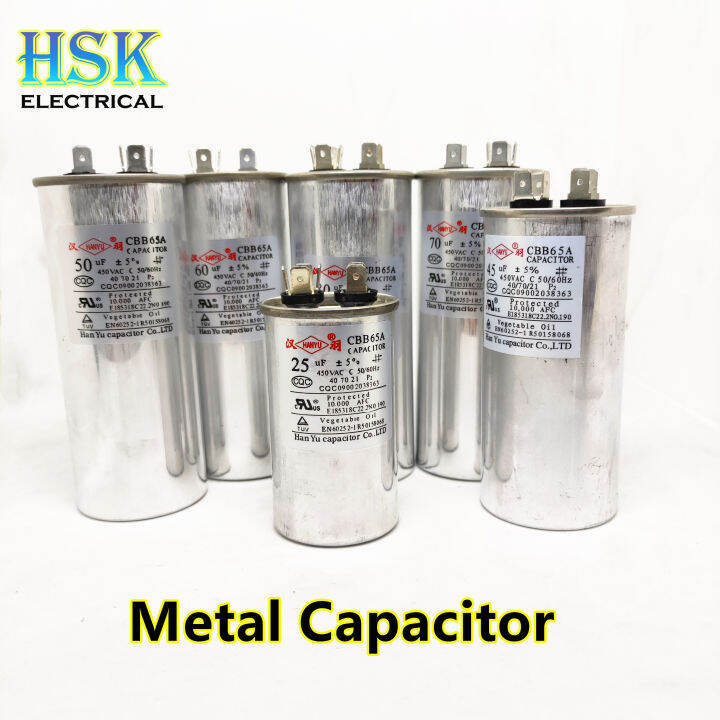 Metal Capacitor 450VAC 25uF 30uF 35uF 40uF 45uF 50uF 60uF 70uF 80uF ...