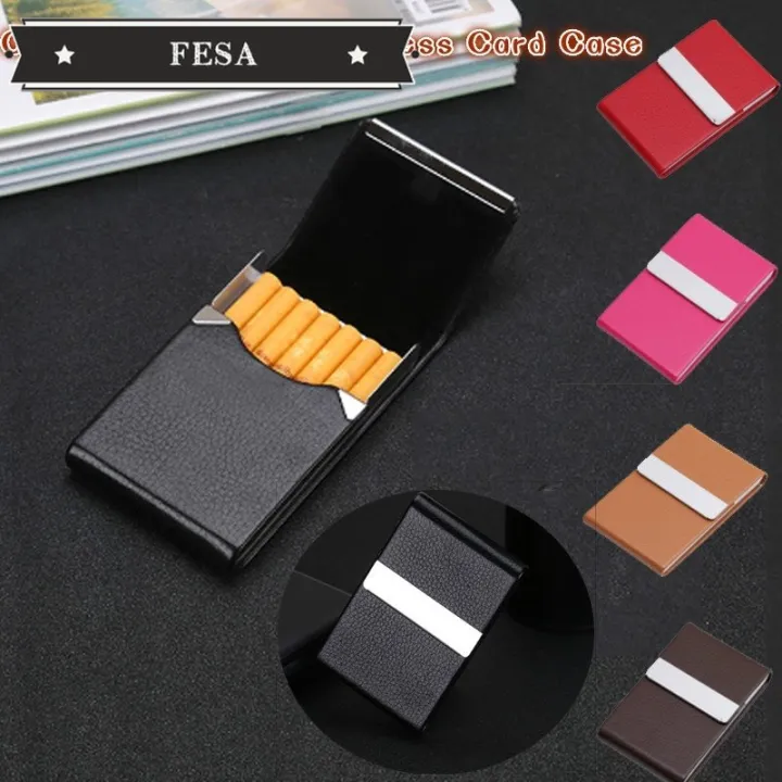 YingWei ธุรกิจกรณีผู้ถือบัตรธุรกิจ PU แฟชั่นโลหะผู้ชายผู้หญิงผู้ถือบัตร | Lazada.co.th