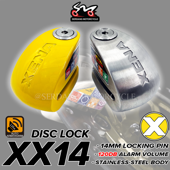 XENA Motorcycle Disc Lock Double Alarm XX14 | Lazada