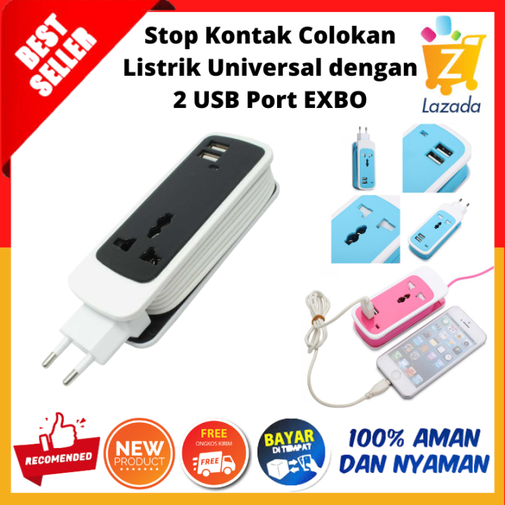 [BISA COD] Stop Kontak Usb / Stop Kontak Usb Dan Listrik / Stop Kontak ...